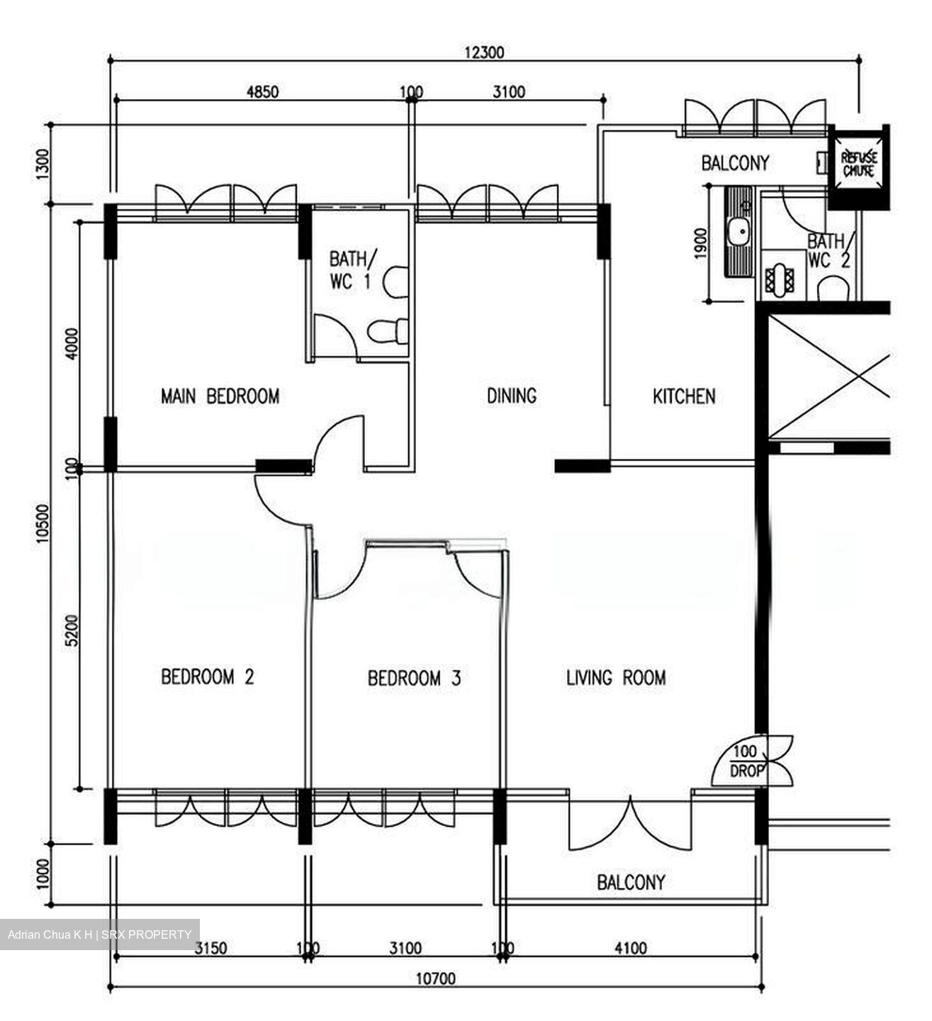 Hougang Avenue 3 (Hougang), HDB 3 Rooms - For Sale #113503551